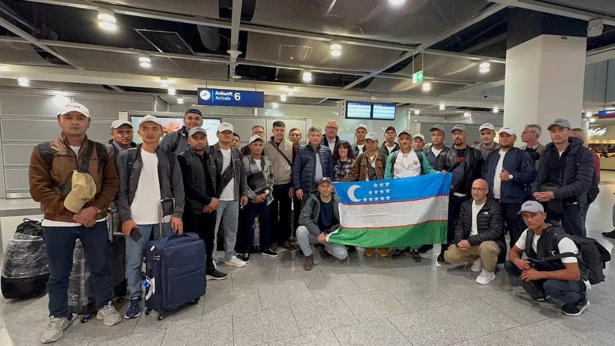 A group of Uzbek citizens arrived in Germany to work in the transport ...