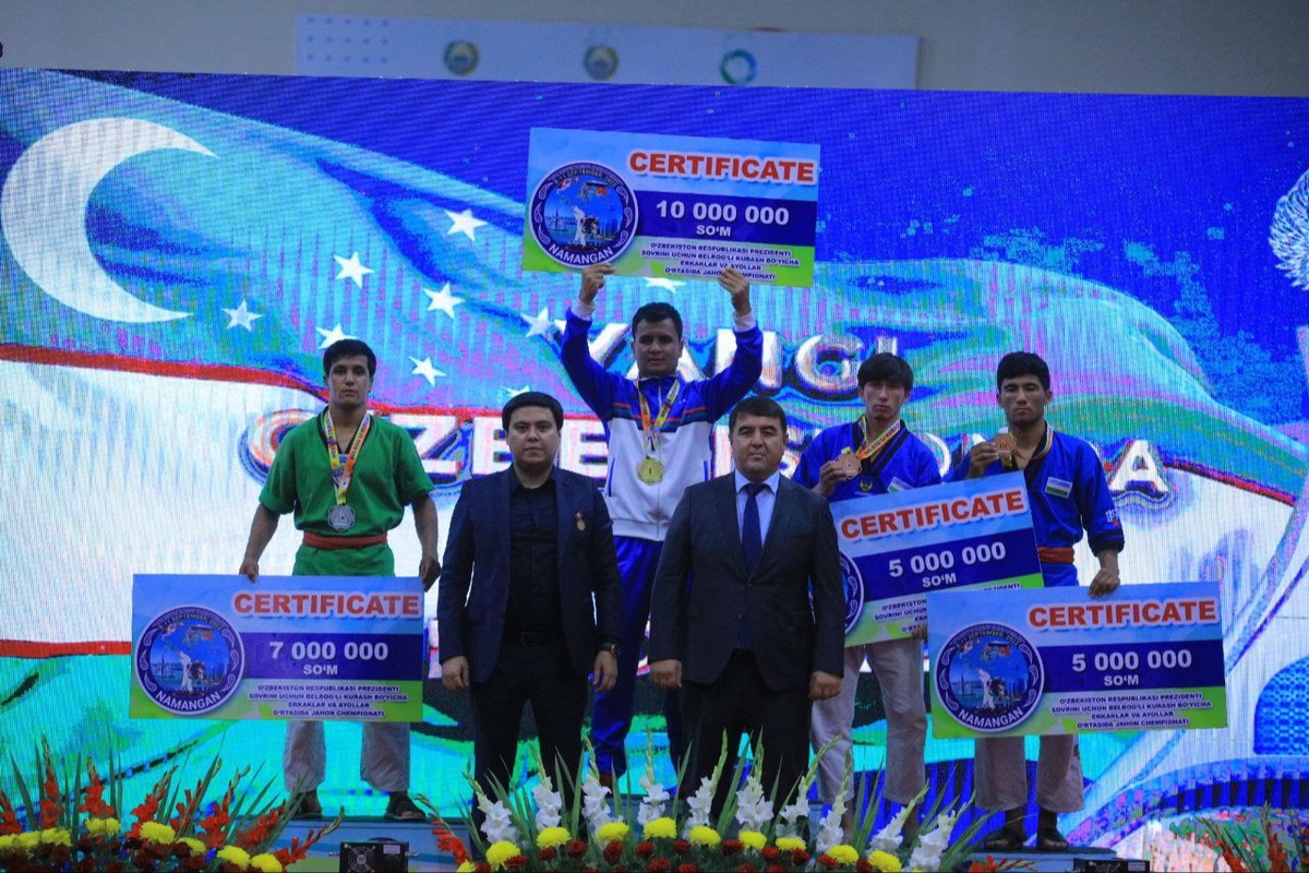 Belbog'li kurash: Namanganda Prezident sovrini g'oliblari aniqlandi