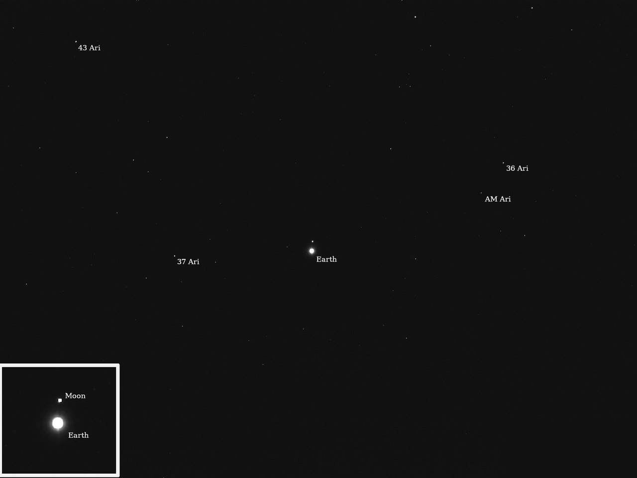 Psyche коинот қурилмаси Ер ва Ойни 290 миллион километр масофадан ...