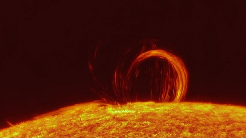 A powerful plasma ejection occurred on the Sun