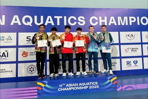 Uzbek athletes won silver and bronze medals at the Asian Aquatics ...